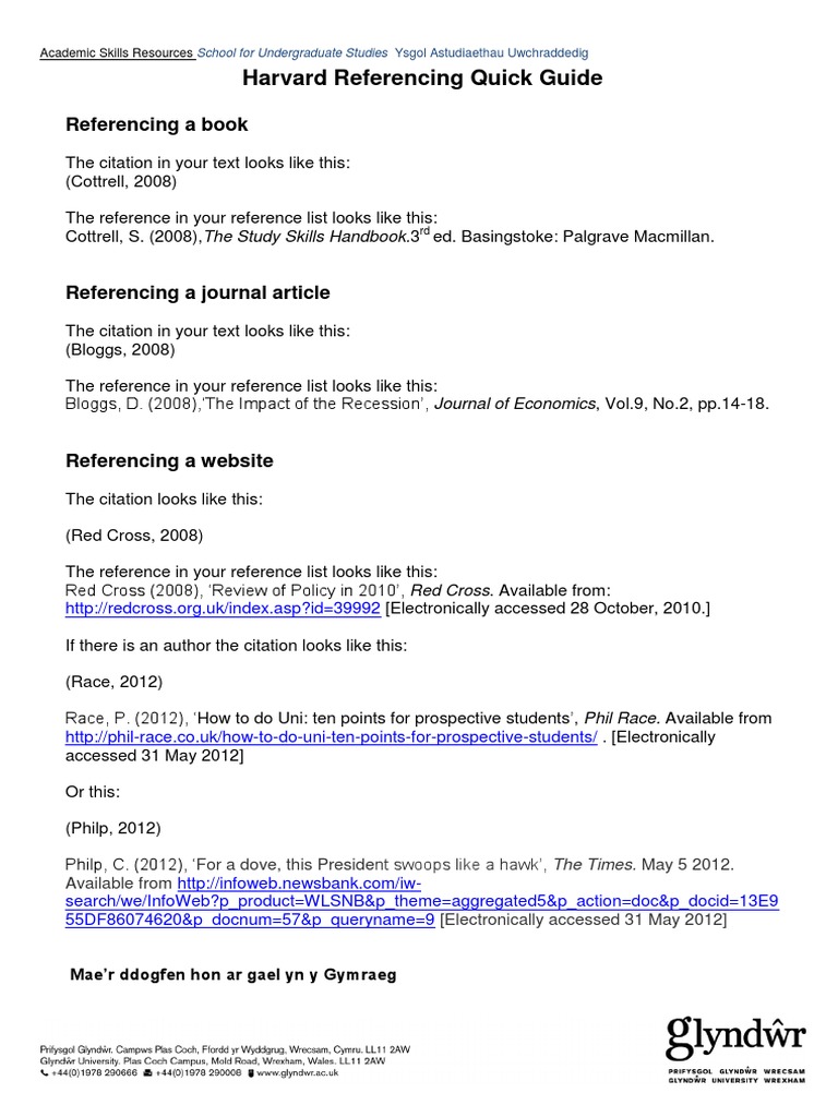 05 - Harvard Referencing Quick Guide | PDF