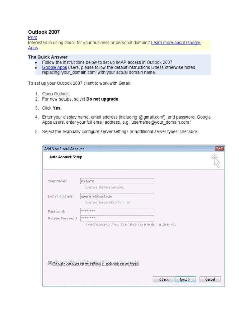Outlook 2007: The Quick Answer | PDF