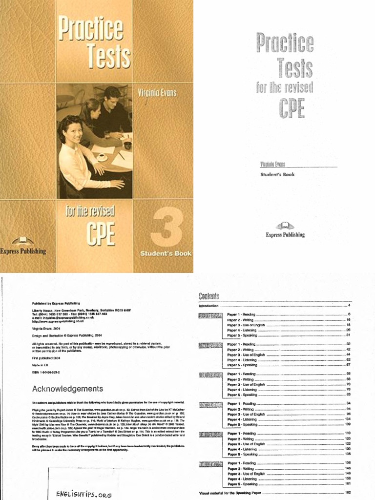 Practice Tests CPE 3 RB | PDF