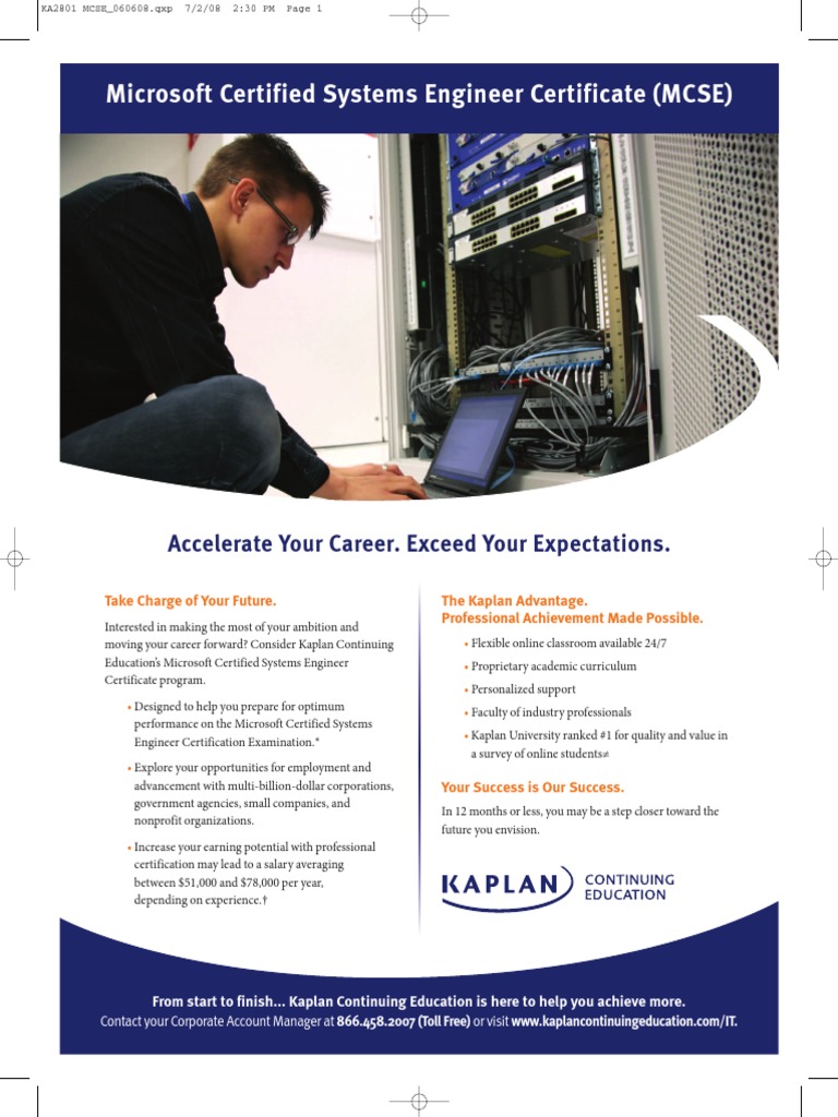 Microsoft Certified Systems Engineer Certificate (MCSE) : Accelerate ...