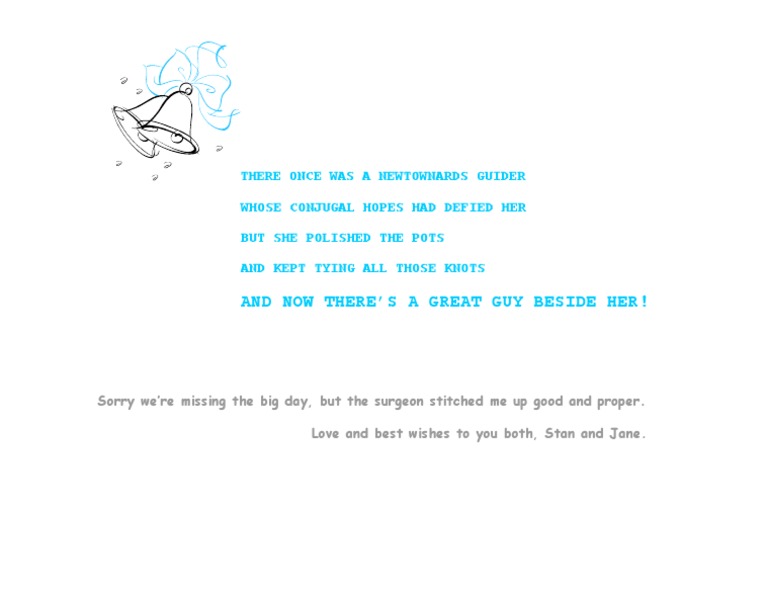 Newtownards Wedding Congratulations Poem | PDF