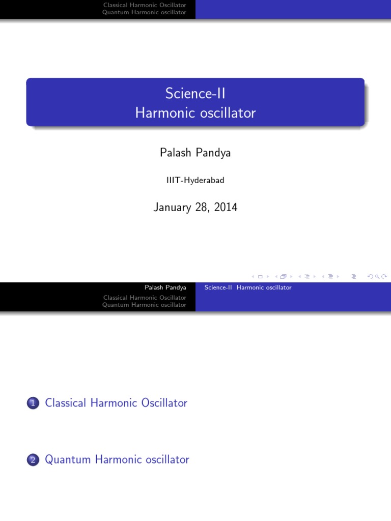 Harmonic Oscillator | PDF | Solid State Engineering | Condensed Matter ...