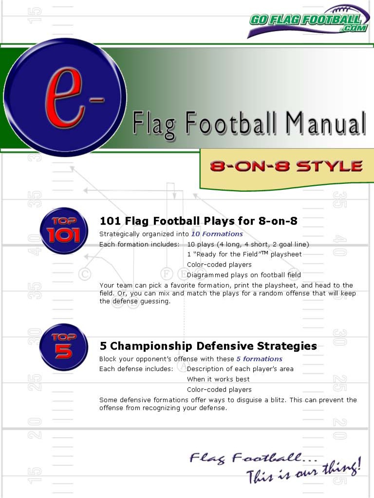 8vs8 Flag Football Playbook | PDF