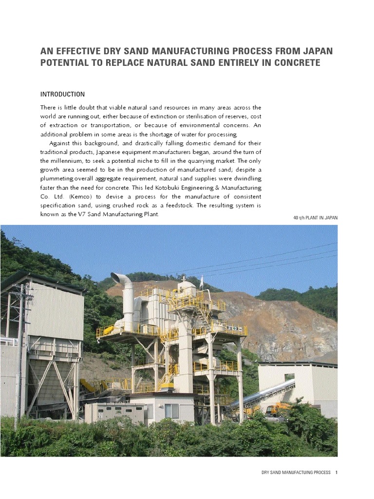 An Effective Dry Sand Manufacturing Process From Japa N Potential To ...