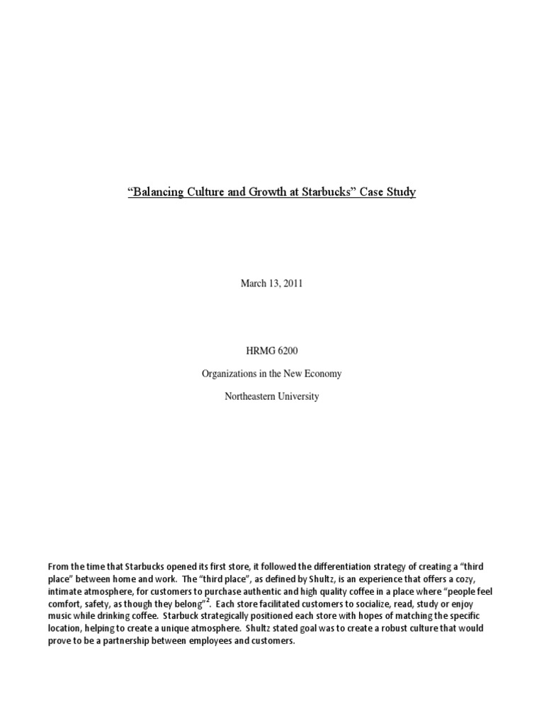 Starbucks Case Study | Download Free PDF | Starbucks | Strategic Management