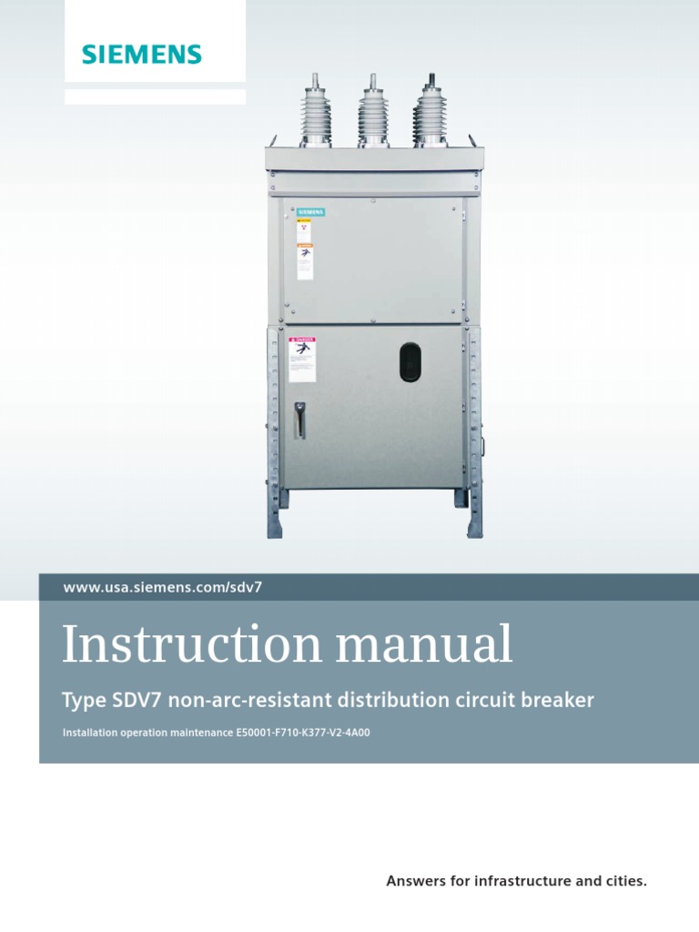 Ansi MV Ovcb Sdv7 Enclosure Im en | PDF | Relay | High Voltage