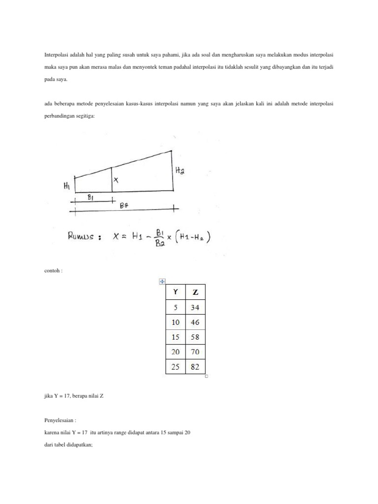 Rumus Interpolasi | PDF