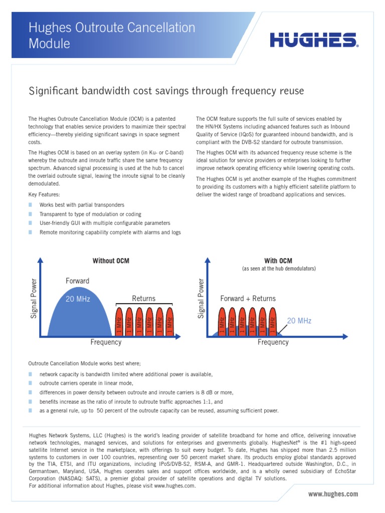 Hughes Outroute Cancellation: Significant Bandwidth Cost Savings ...