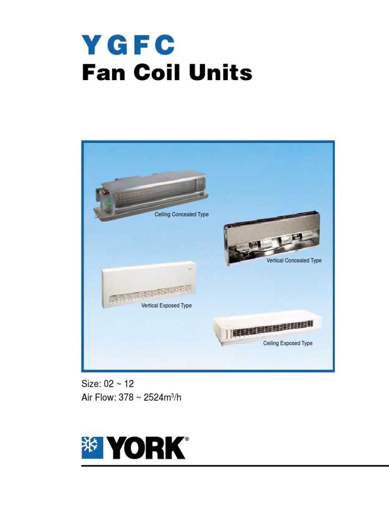 York YGFC Fan Coil Unit Overview | PDF | Mechanical Fan | Hvac