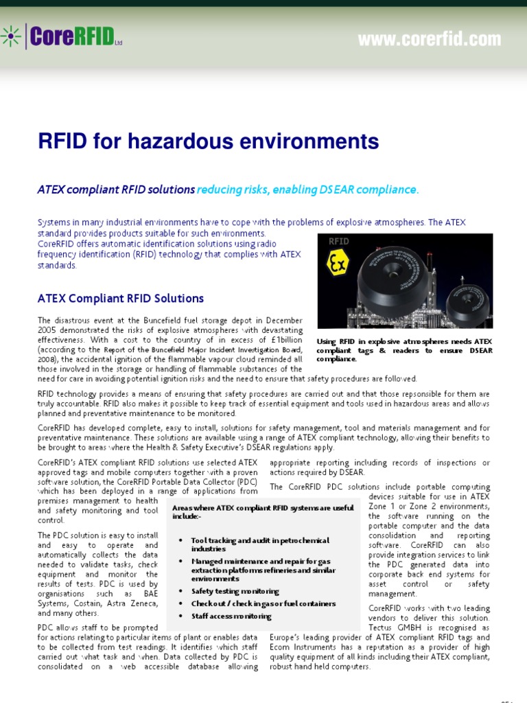 054 Atex Compliant Rfid | PDF | Radio Frequency Identification | Computing