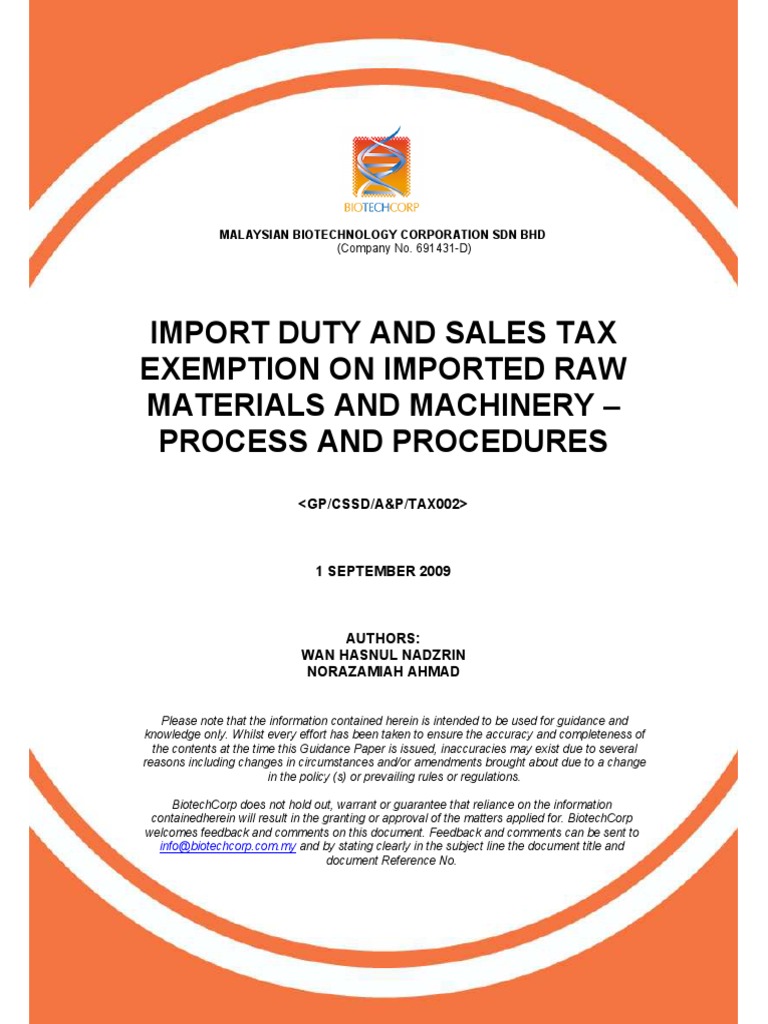 Import Duty Exemption Process Guide | PDF | Tariff | Diploma