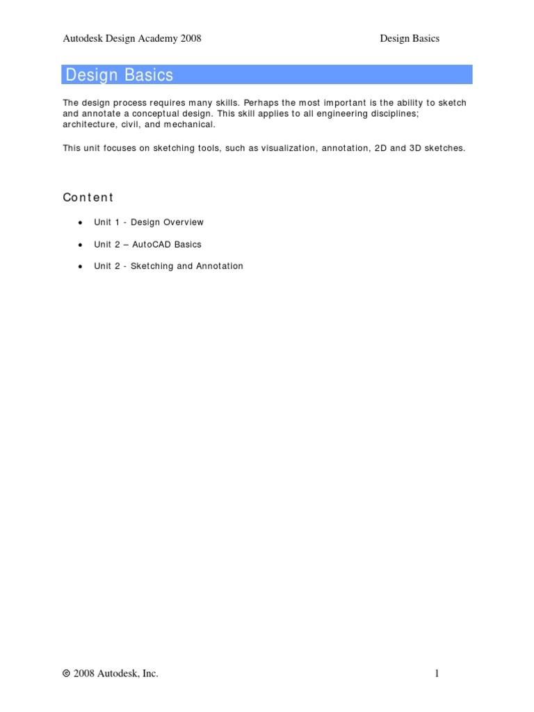 Design Basics | PDF | Auto Cad | Design