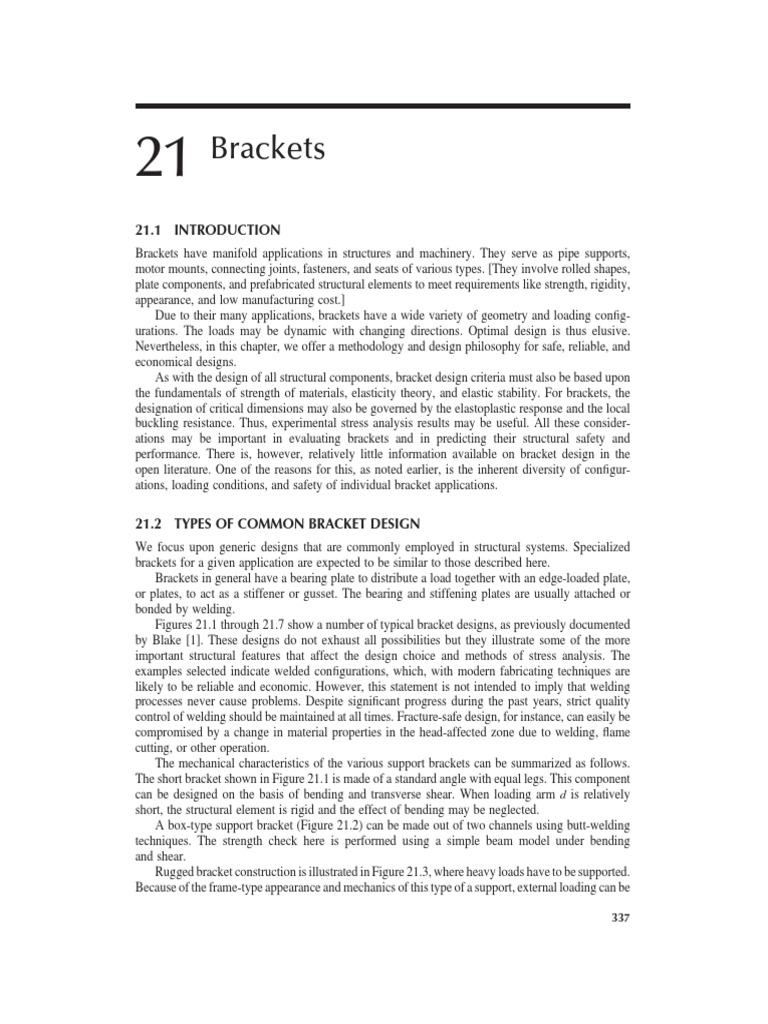 Bracket Design | PDF | Buckling | Bending