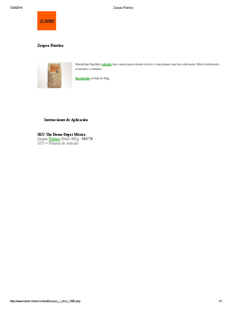 Zarpeo Rústico | PDF