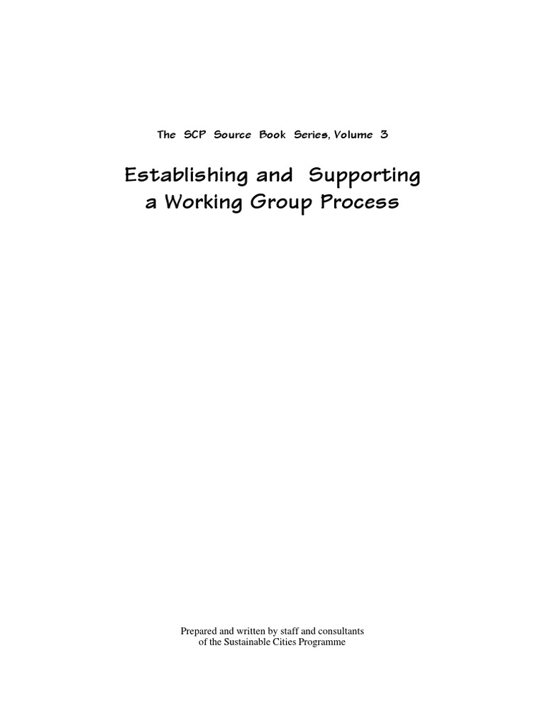 Establishing and Supporting A Working Group Process | PDF | Working ...