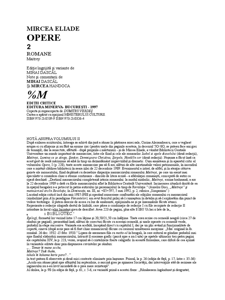 Mircea Eliade - Maitreyi