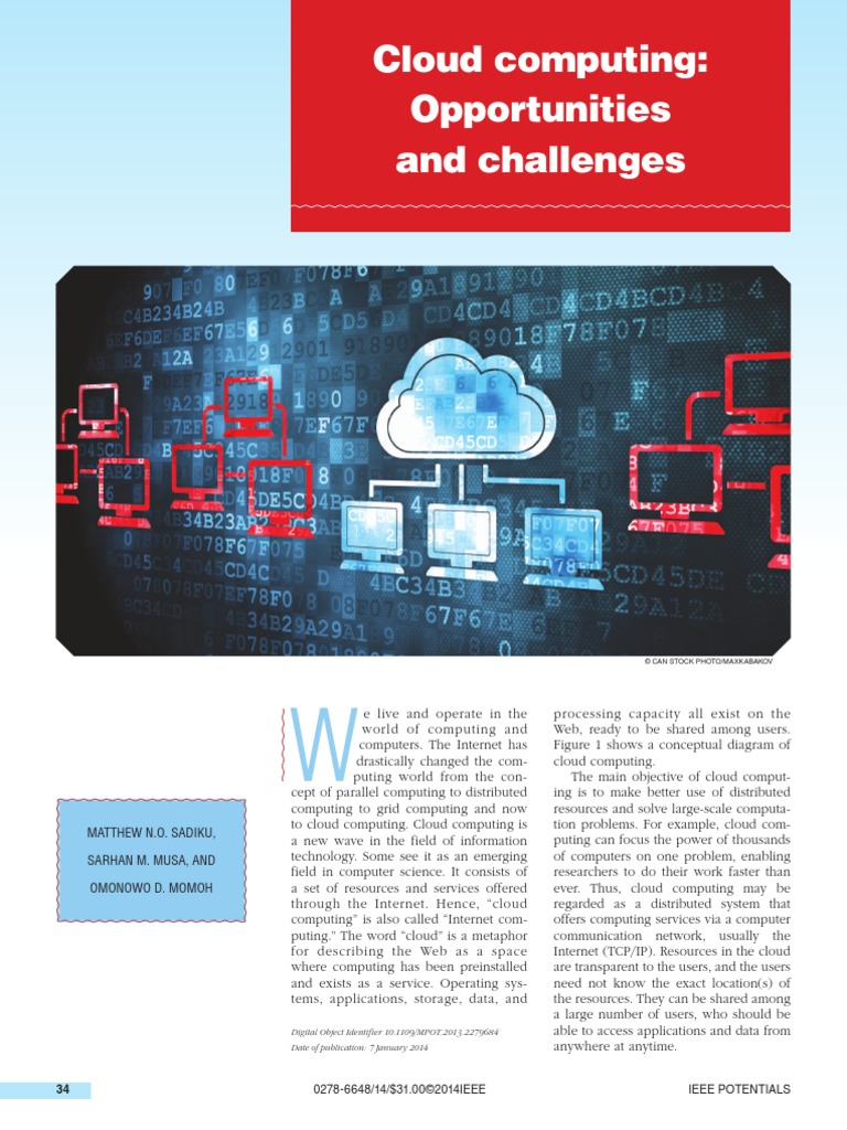 Cloud Computing: Opportunities and Challenges | PDF | Software As A ...