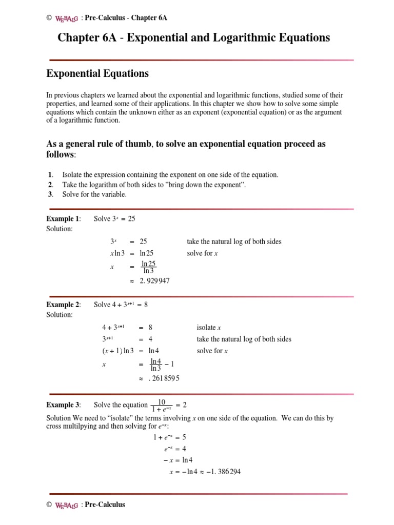 Exponential and Logarithmic Functions | PDF | Logarithm | Special Functions