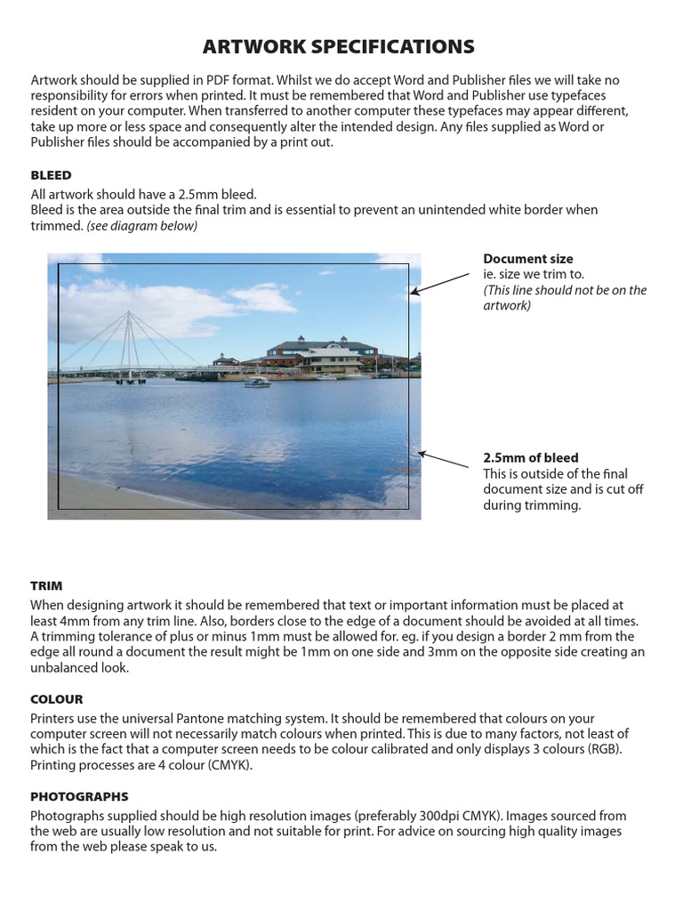 Artwork Specifications and Guidelines | PDF | Computers