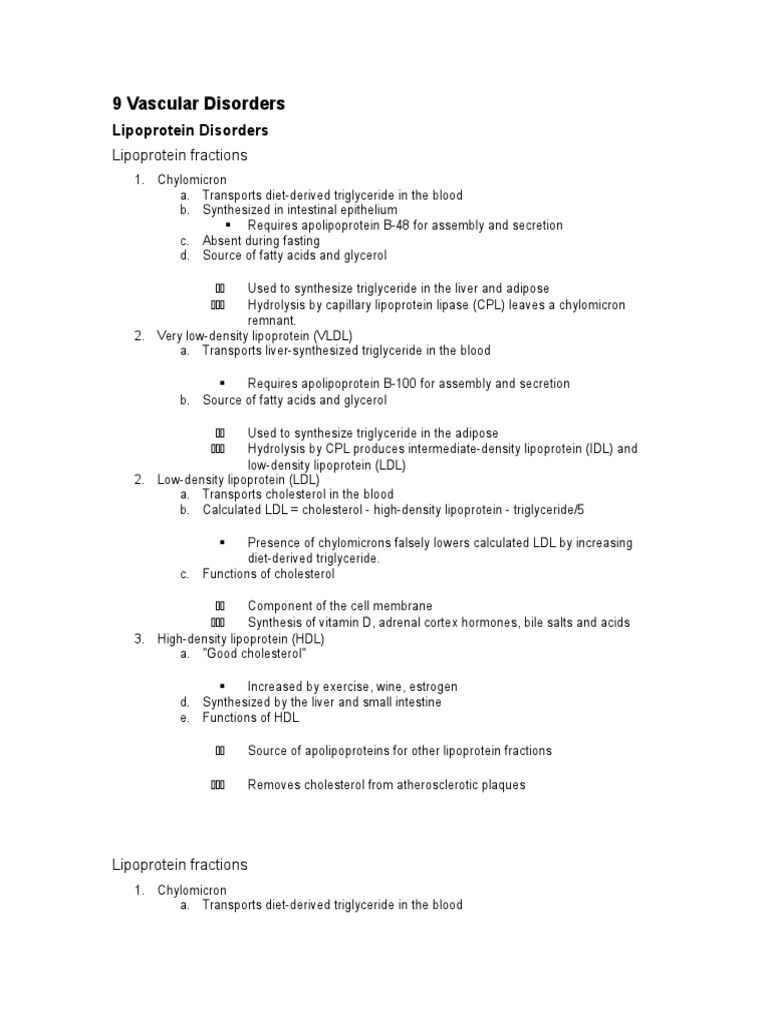 9 Vascular Disorders | PDF | Lipoprotein | Blood Pressure