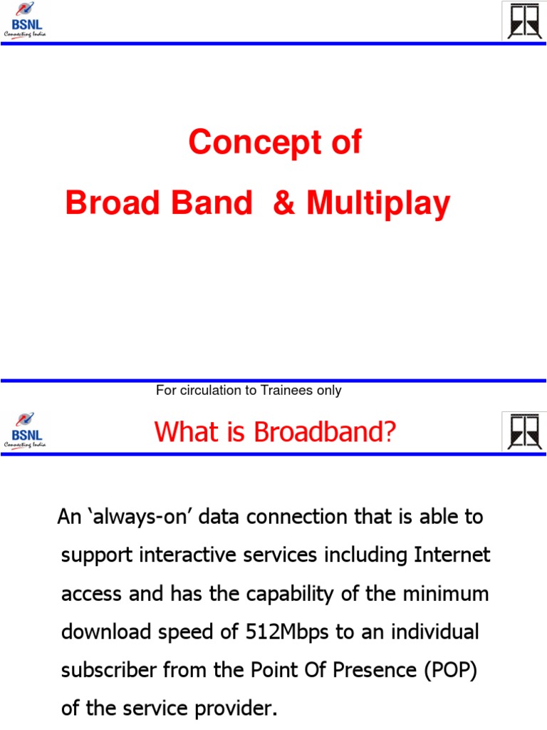 Broadband Multiplay | Download Free PDF | Broadband | Computer Network