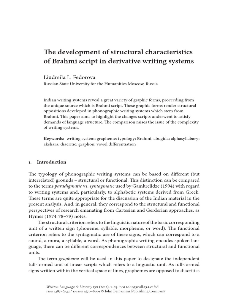 Brahmi Script | PDF | Alphabet | Syllable