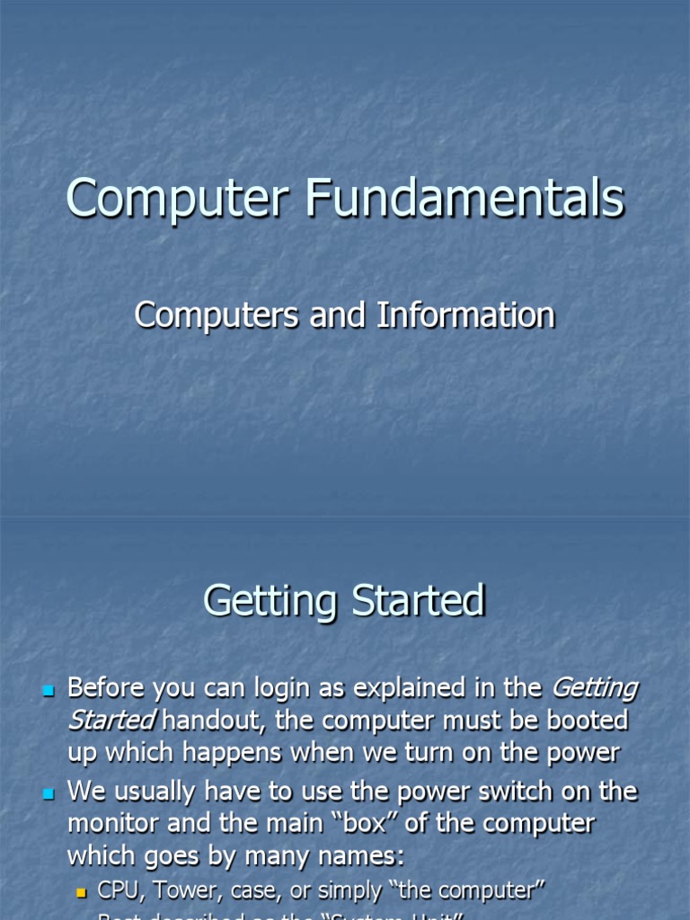 Computer Fundamentals: Computers and Information | PDF | Input/Output | Disk Storage