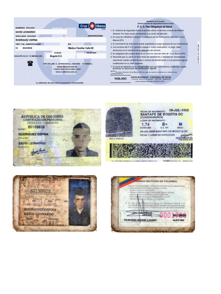 Carnet EPS Cedula y Libreta | PDF | Cuidado de salud del gobierno | Informática y tecnología de ...