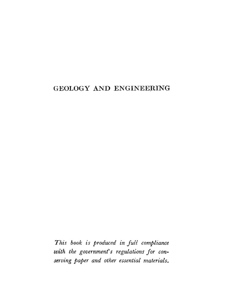 Geology and Civil Engineering - 1939 | PDF | Minerals | Geology