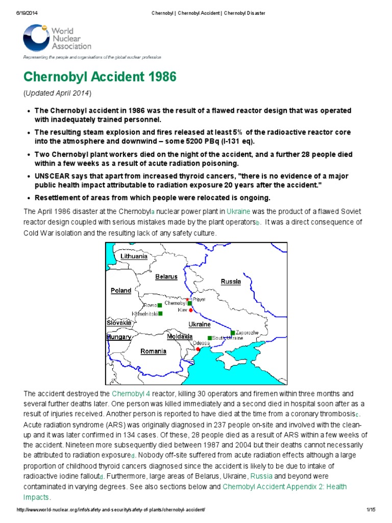 Chernobyl - Chernobyl Accident - Chernobyl Disaster | PDF | Chernobyl ...