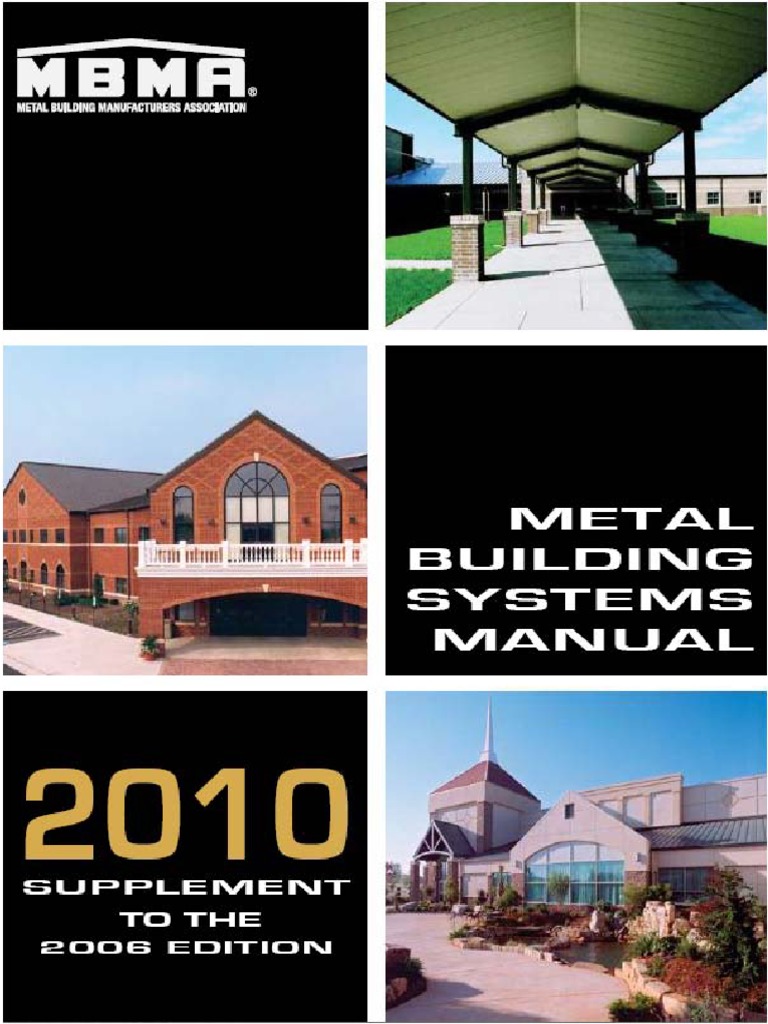 MBMA 2010 Supplement To 2006 | PDF | Wall | Beam (Structure)