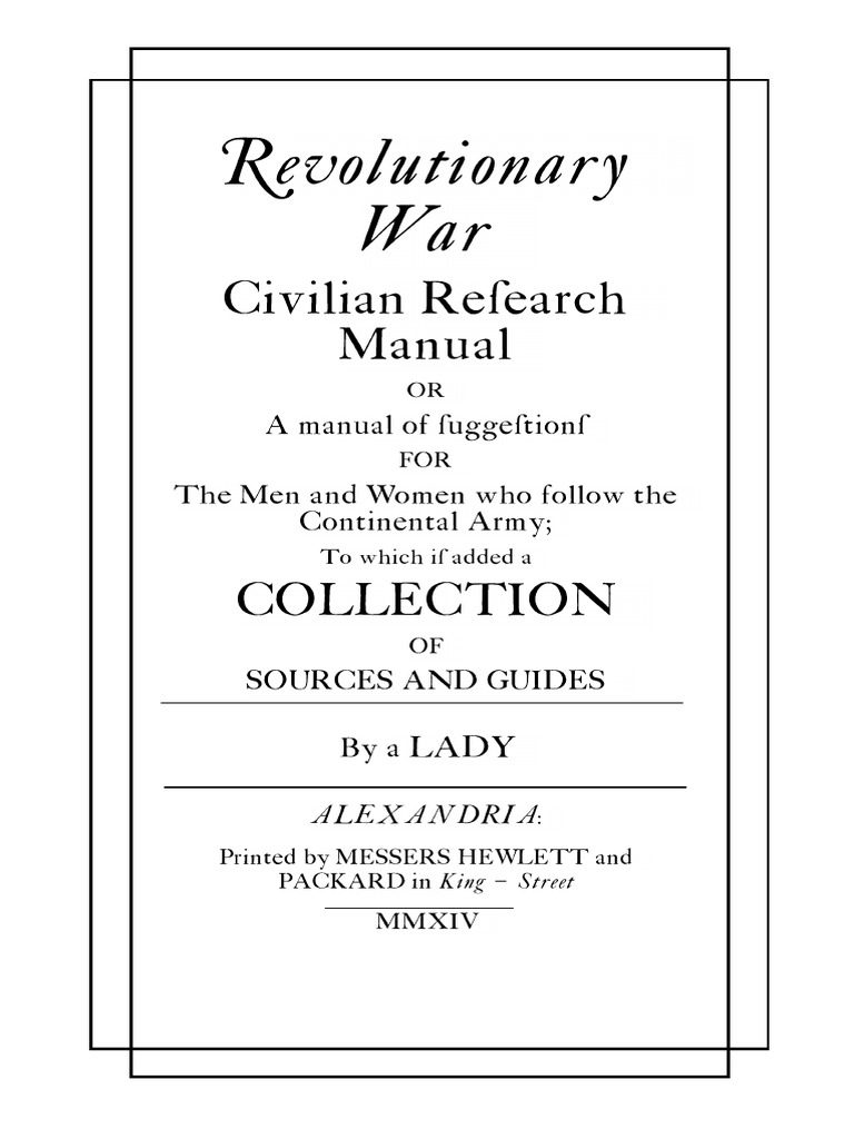Revolutionary War Civilian Research Manual | PDF | Web Search Engine ...