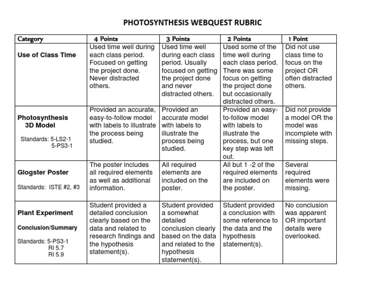 Rubric Webquest 2 | PDF | Art | Computers