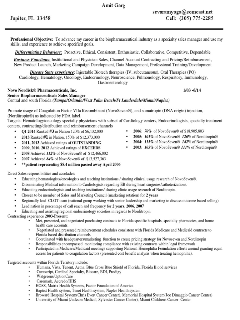 Biopharmaceutical Sales Managed Care in Ft Lauderdale West Palm Beach ...