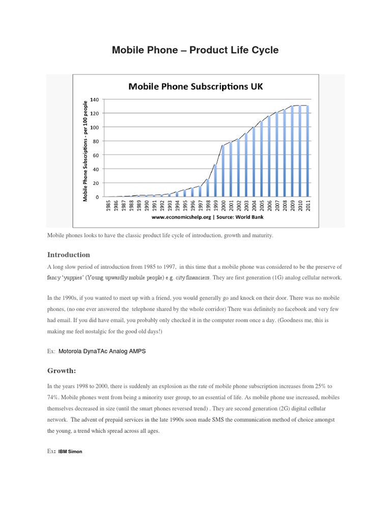 Product Life Cycle of Mobiles | PDF | Recycling | Mobile Phones