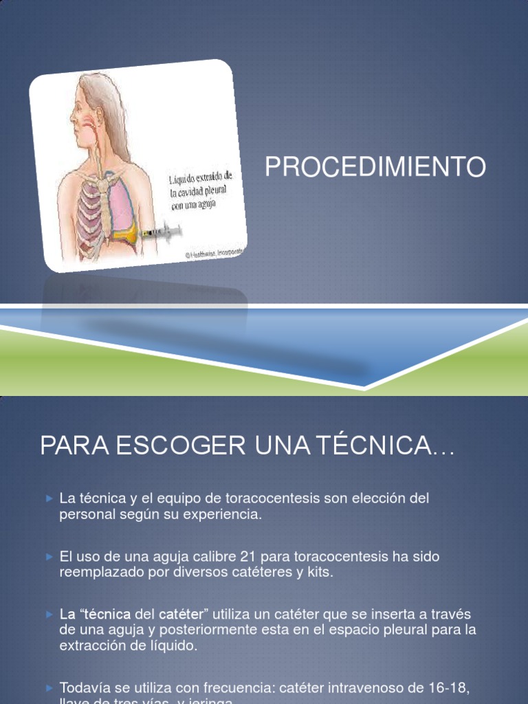 Toracocentesis | PDF | Especialidades Medicas | Medicina CLINICA