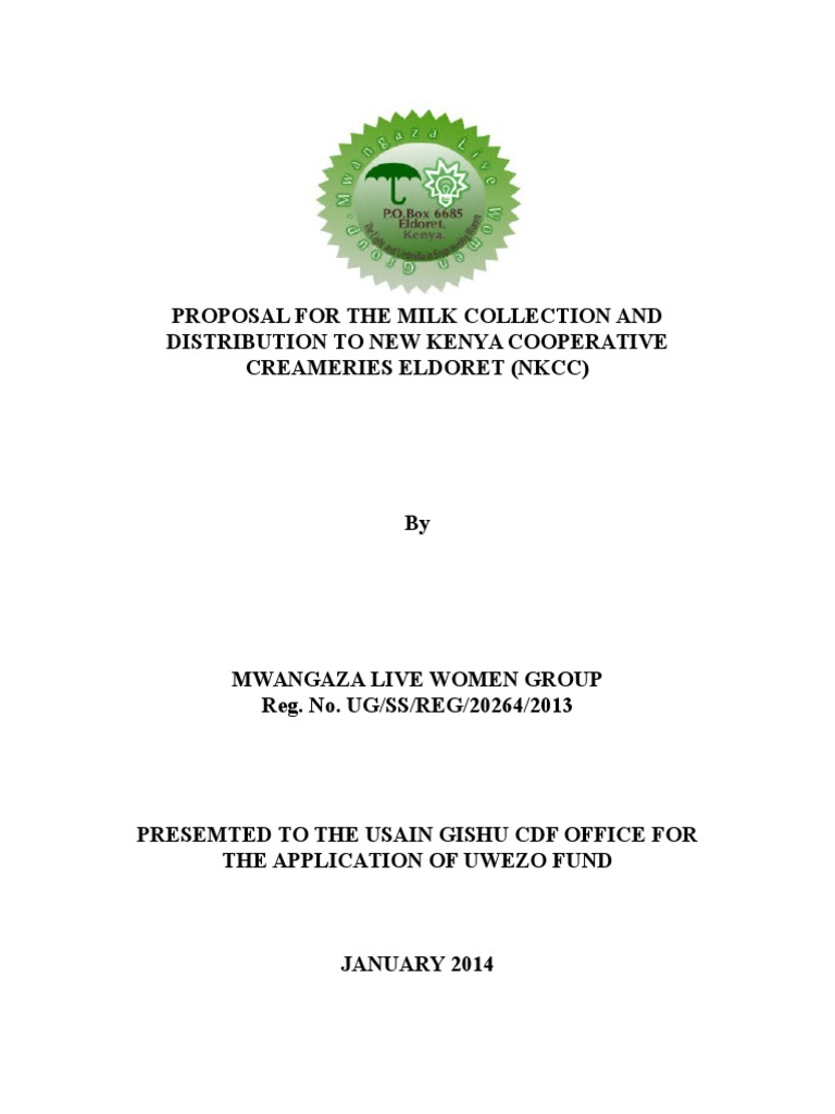 Proposal For The Milk Collection and Distribution To New Kenya ...