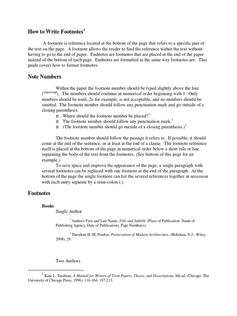 How To Write Footnotes | PDF | Note (Typography) | Publications