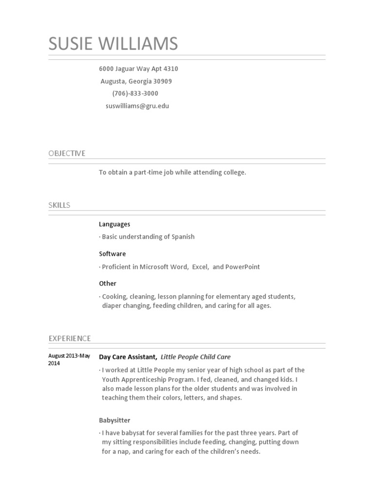 Susie Williams Resume | PDF | Career & Growth | Language Arts & Discipline