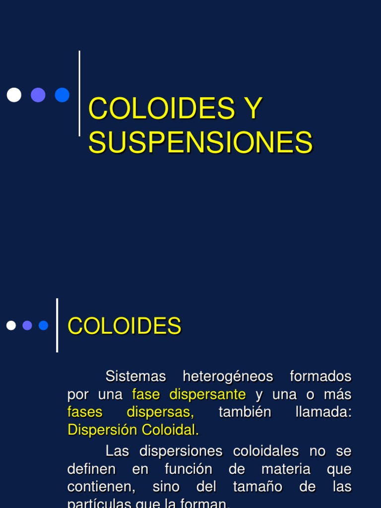 Colo Ides | PDF | Coloide | Emulsión