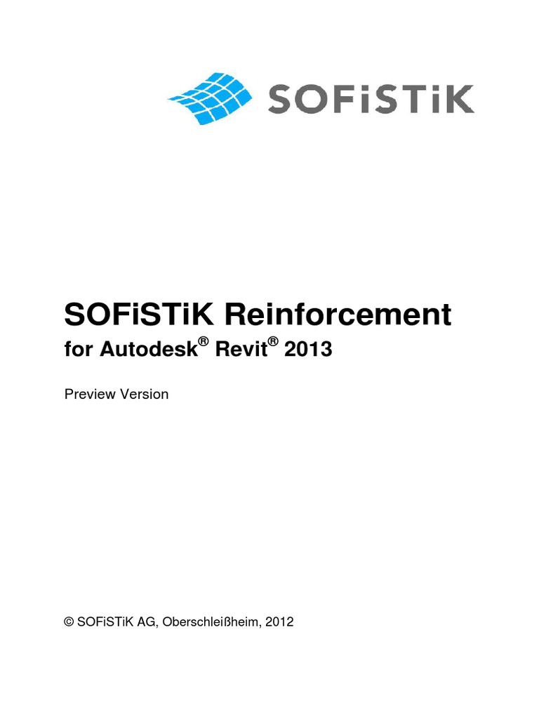 SOFiSTiK - Reinforcement - For - Autodesk - Revit - 1 - 2 PDF | PDF ...