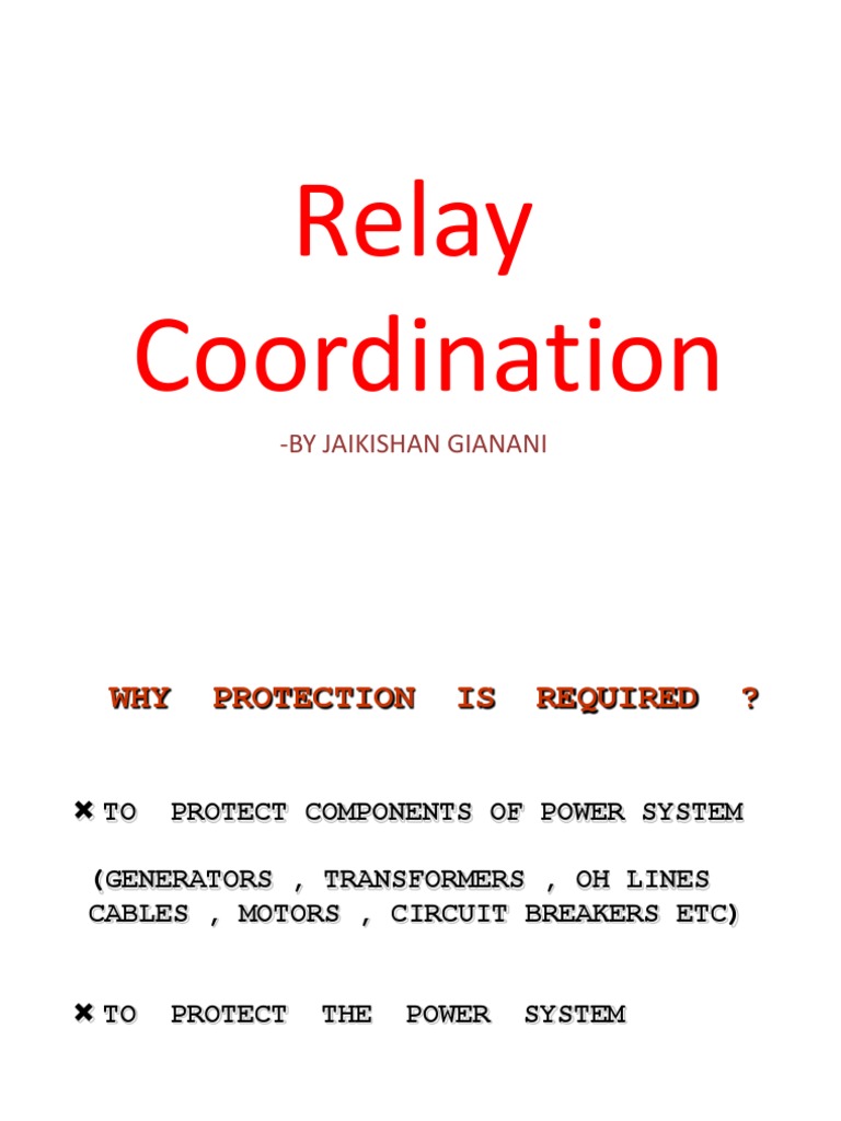Relay Co Ordination Pdf Fuse Electrical Electric Power System