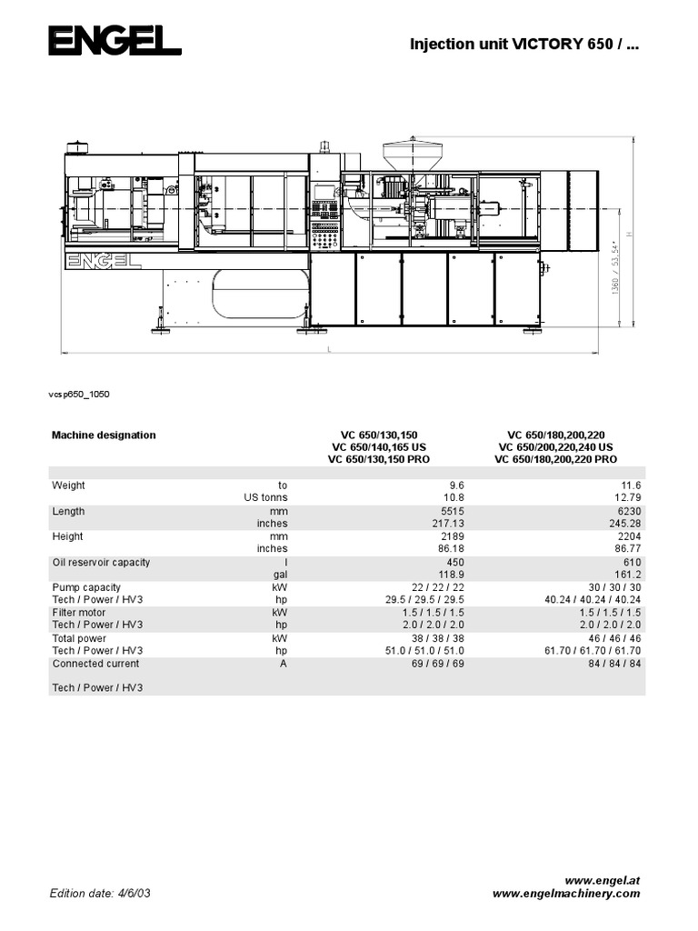 Engel Inj VC 650 | PDF | Mechanical Engineering | Nature