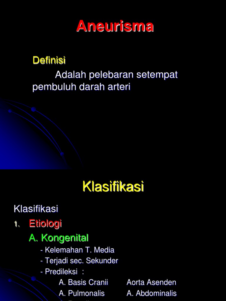 Aneurisma | PDF | Ilmu Sosial | Seni