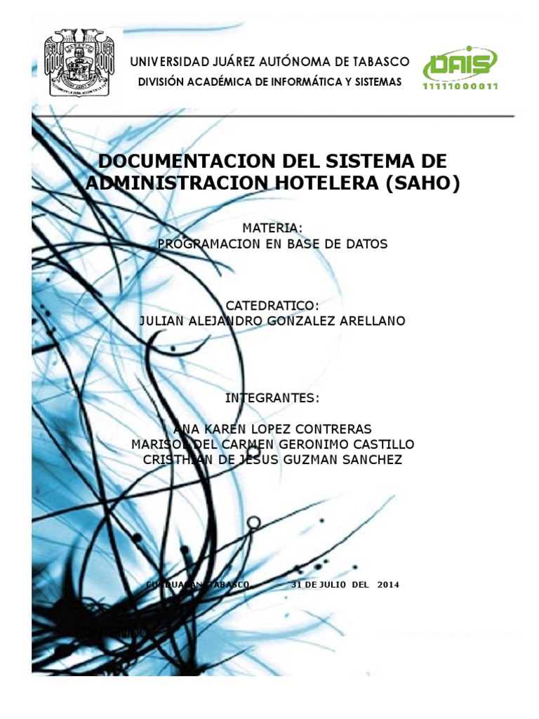 Documentacion Software Hotel | PDF | SQL | Aplicación web