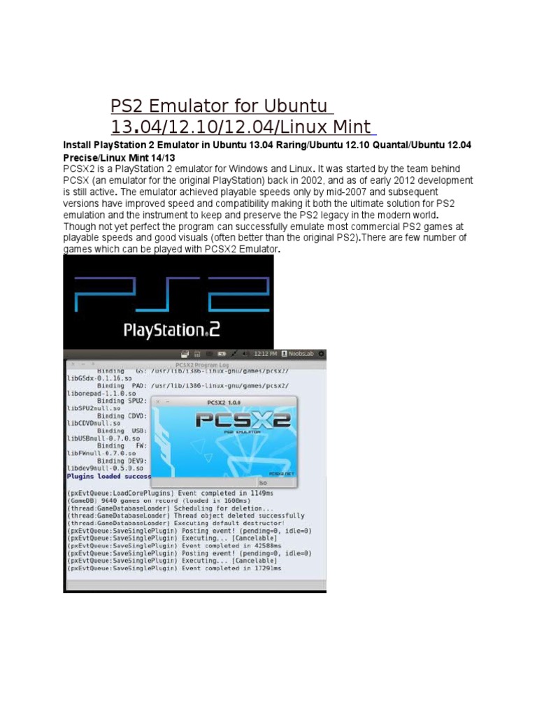 PS2 Emulator For Ubuntu 13.04 12.10 12.04 Linux Mint | Download Free ...