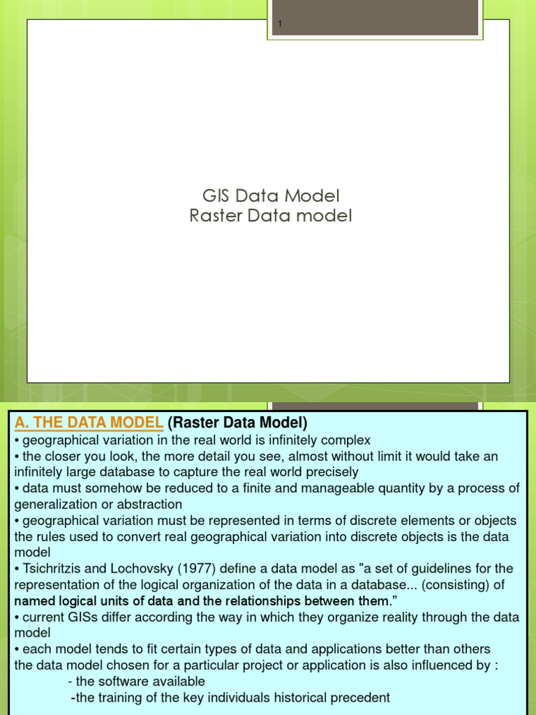 GIS Data Model Raster Data Model | PDF | Image Resolution | Geographic ...