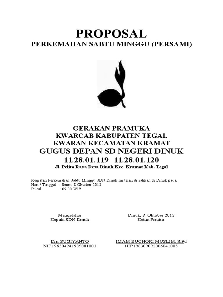 Proposal Persami SDN Dinuk 2012 | PDF | Ilmu Sosial