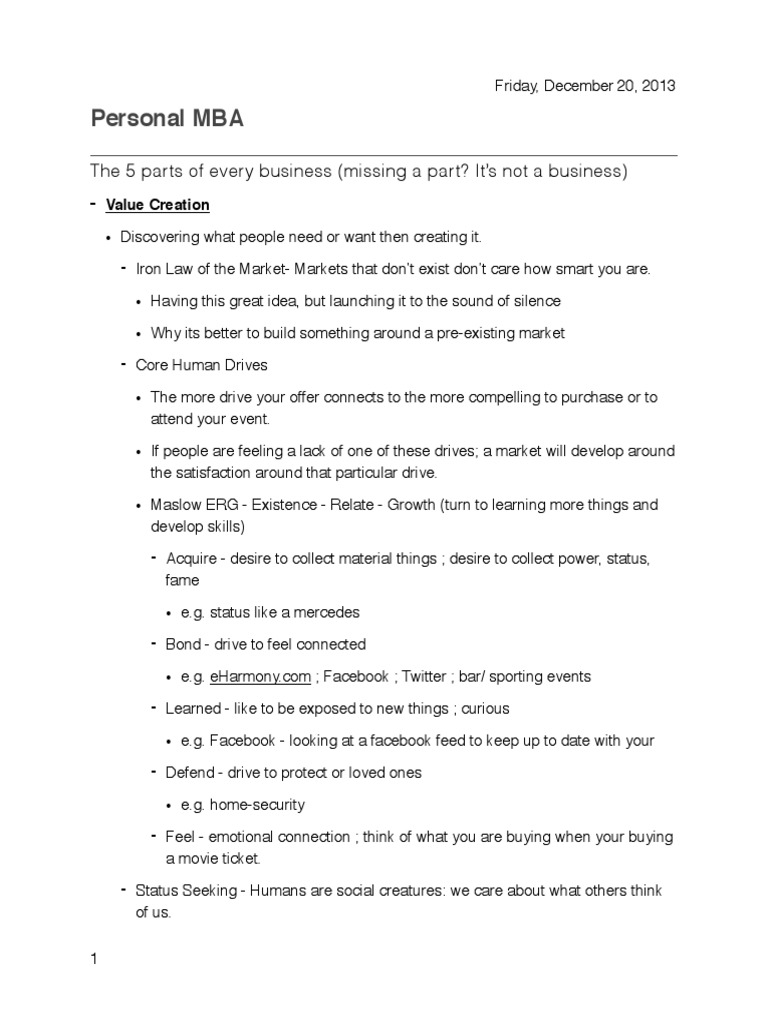 Personal MBA | PDF | Subscription Business Model | Sales