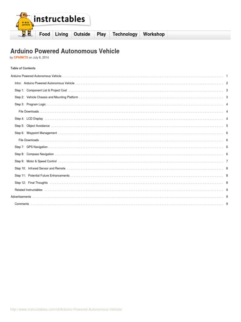 Arduino Powered Self-Driving Car Guide | PDF | Global Positioning ...